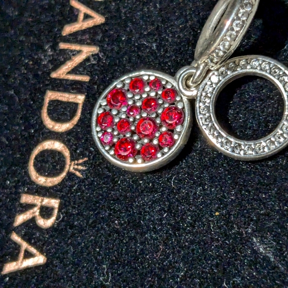 Pandora | Jewelry | Authentic Pandora Sparkling Disc Double Dangle ...